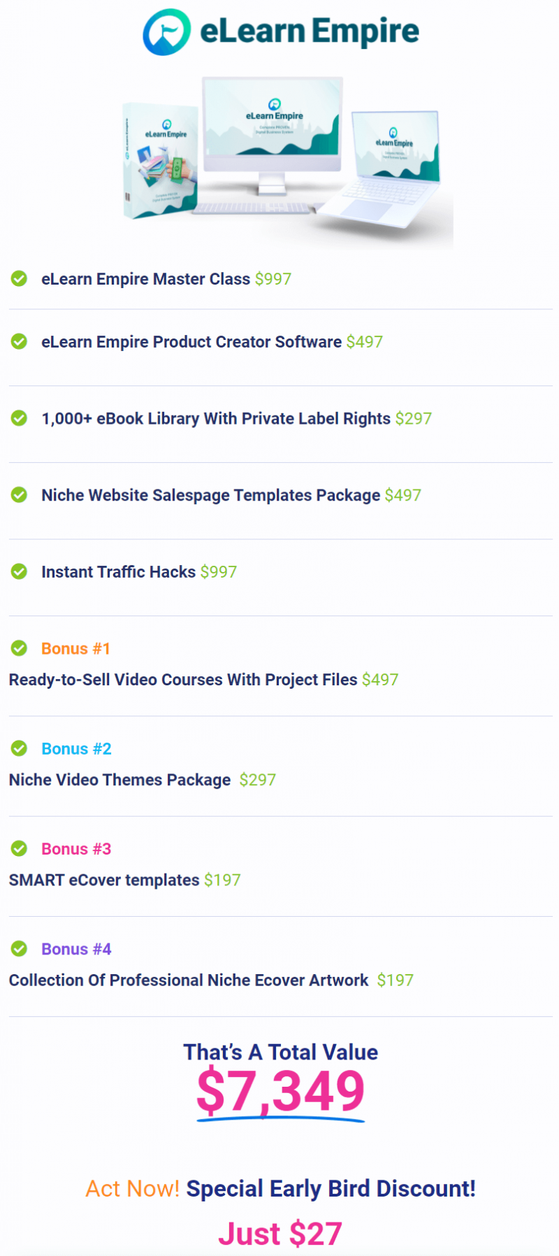 eLearn Empire Review - Huge Bonus + Demo + Discount & OTO