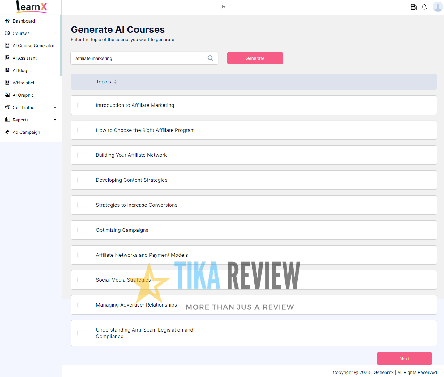 LearnX Review: Automate E-Course Business With No Code?