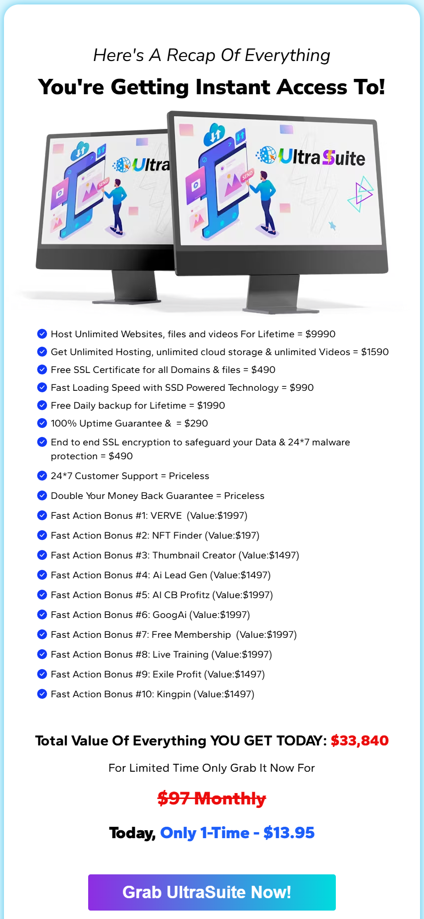 UltraSuite Review: Unlimited Hosting & Funnels Unlocked!